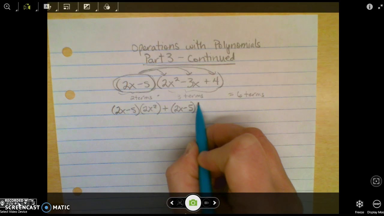 Multiplying Polynomials~ Binomial times Trinomial - YouTube