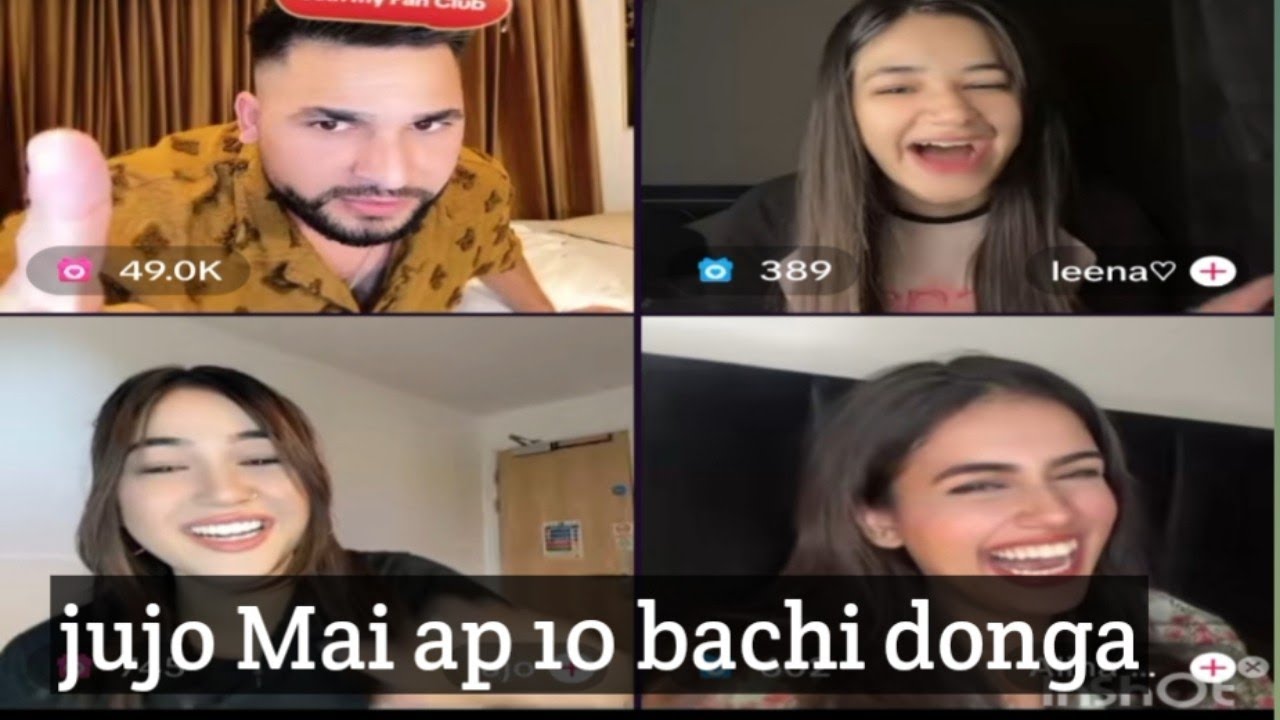 Waliullah very funny tik tok live with Leena #alina#jujo - YouTube