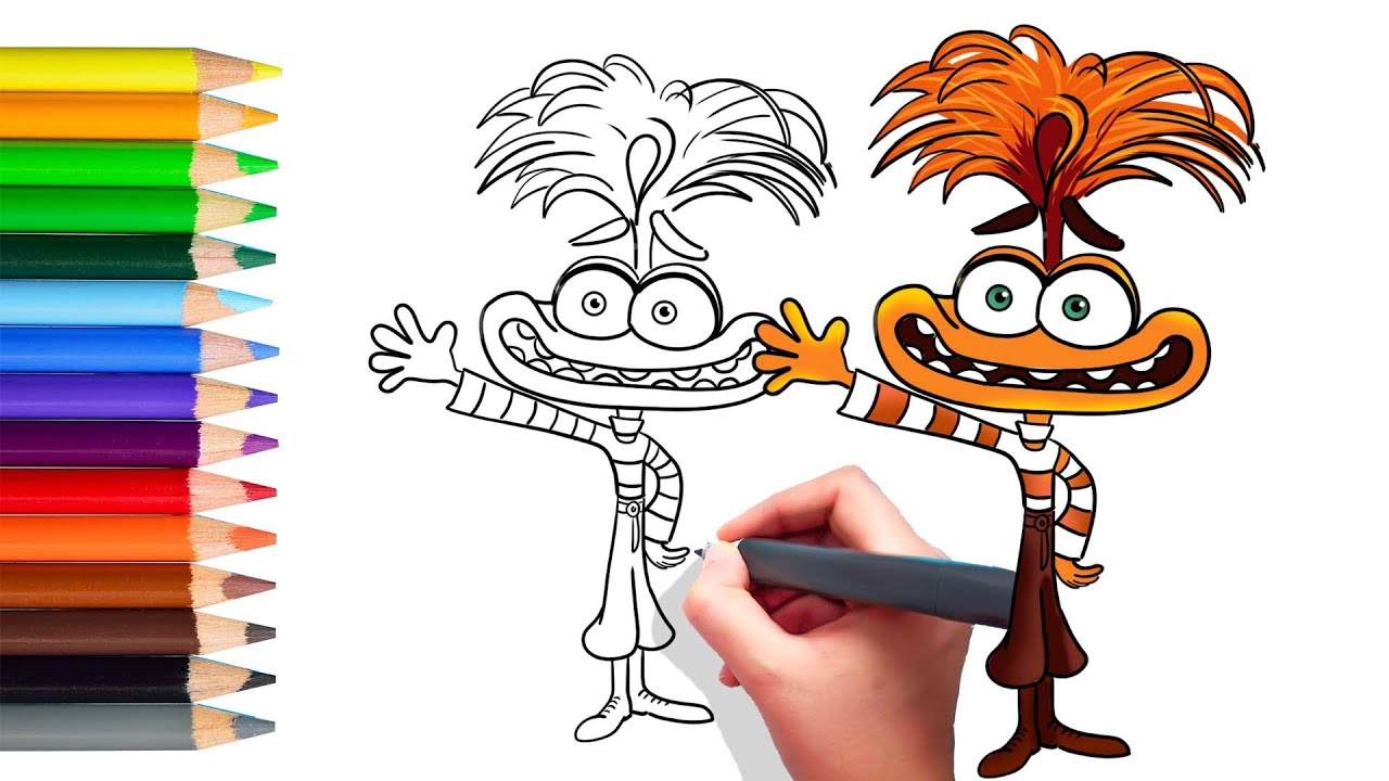 How To Draw Anxiety ? From Inside Out easy step by step - YouTube