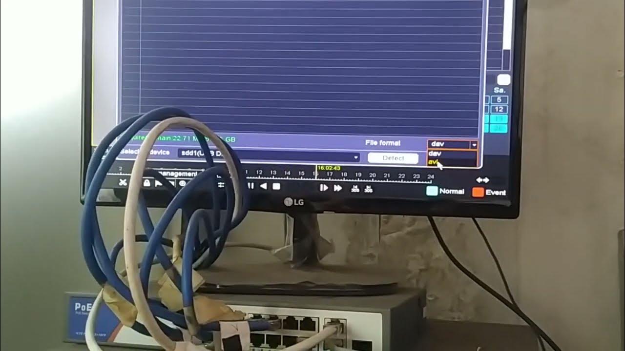 Cara simpan hasil rekaman CCTV dari DVR SPC ke flashdisk - YouTube
