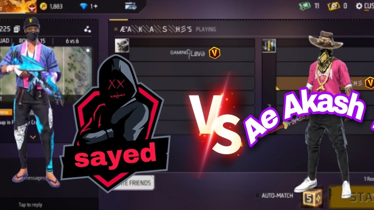 Geming Sayed VS Ae Akash YT 1v1 Castom Mash - YouTube