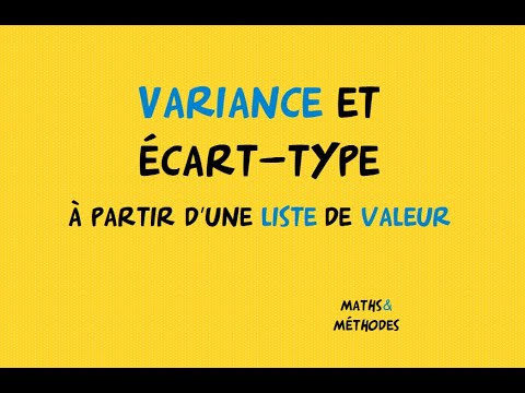 Variance écart type d'une série statistique à partir d'une liste de ...