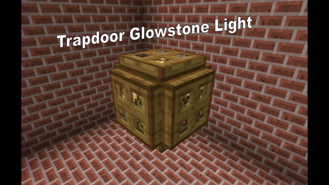 Trapdoor glowstone light - YouTube