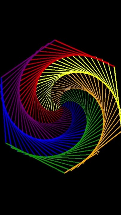 How to create Rainbow Benzene in python | turtle | turtle graphics #2 #shorts #python - YouTube