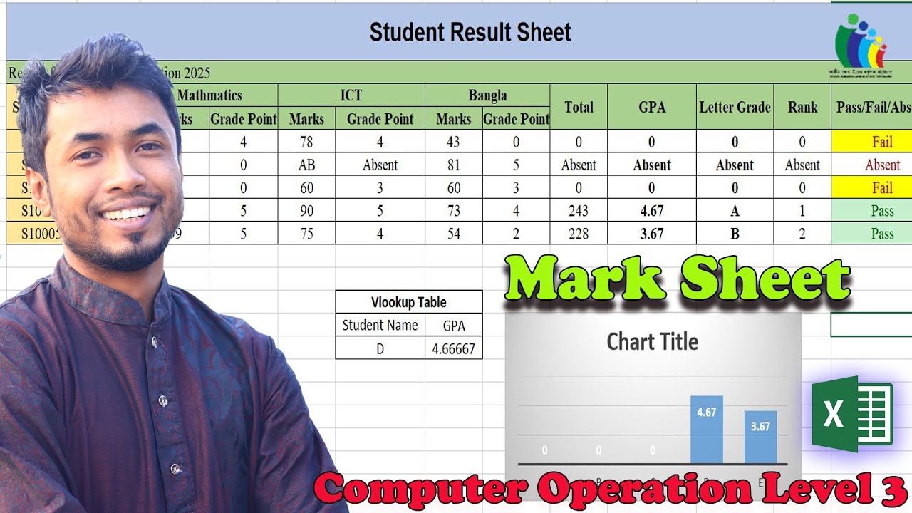 Student Result Sheet nsda | Computer Operation Level 3 - YouTube