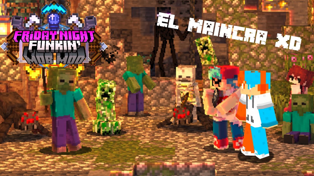 Es MINECRAFT literalmente !1!1!1! 😯/ Vs. MOB MOD / FNF / P1 / Anzel 28 ...