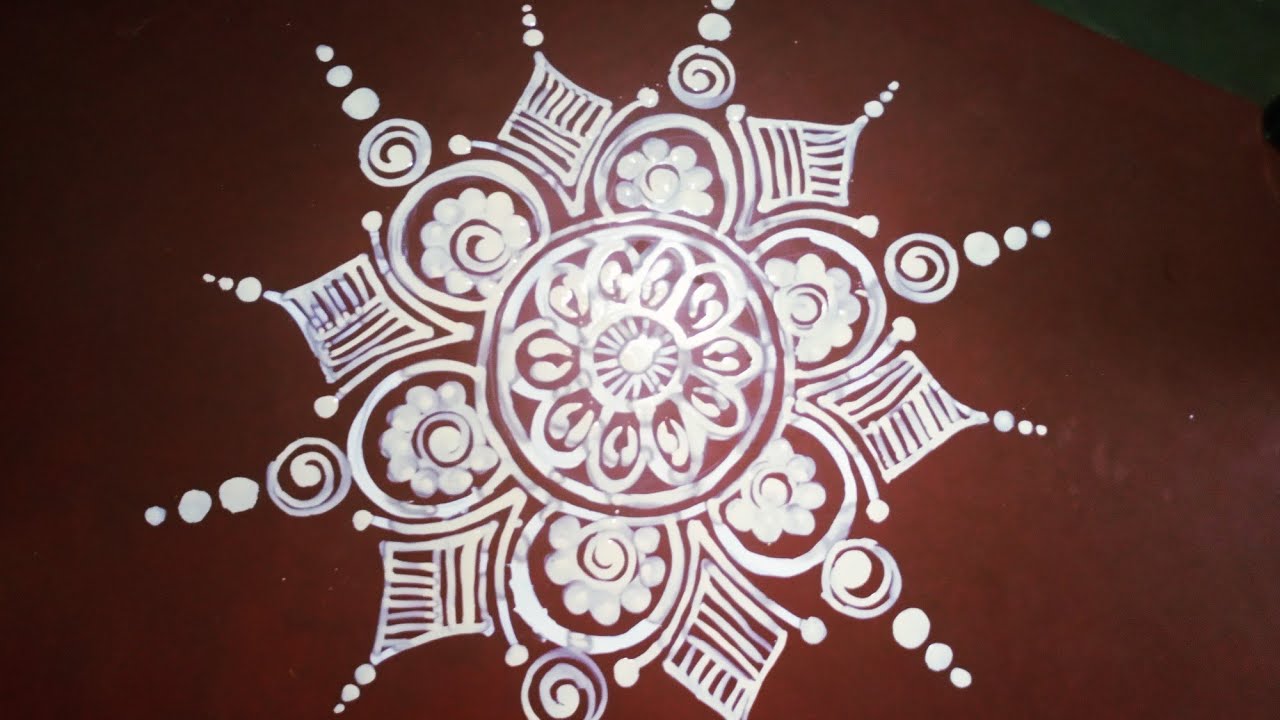 round flower design // beautiful easy festival design # ...