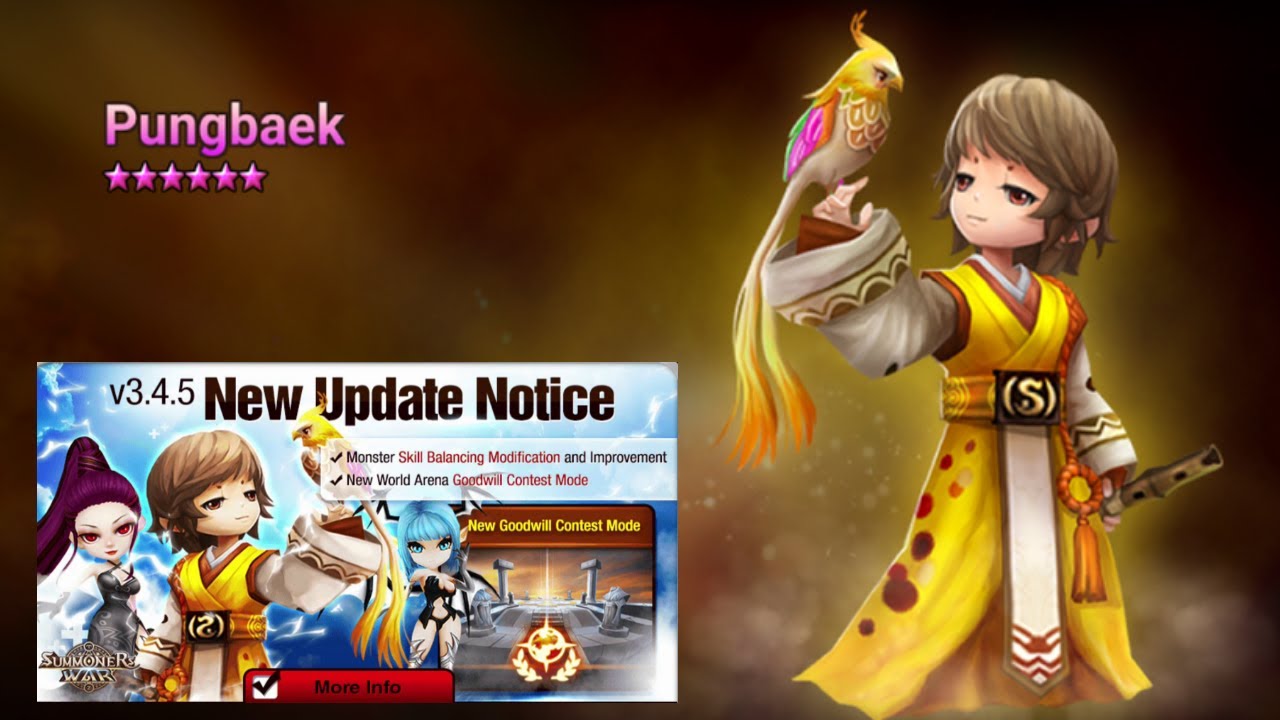Summoners War - Pungbaek test after patch 3.4.5 - YouTube