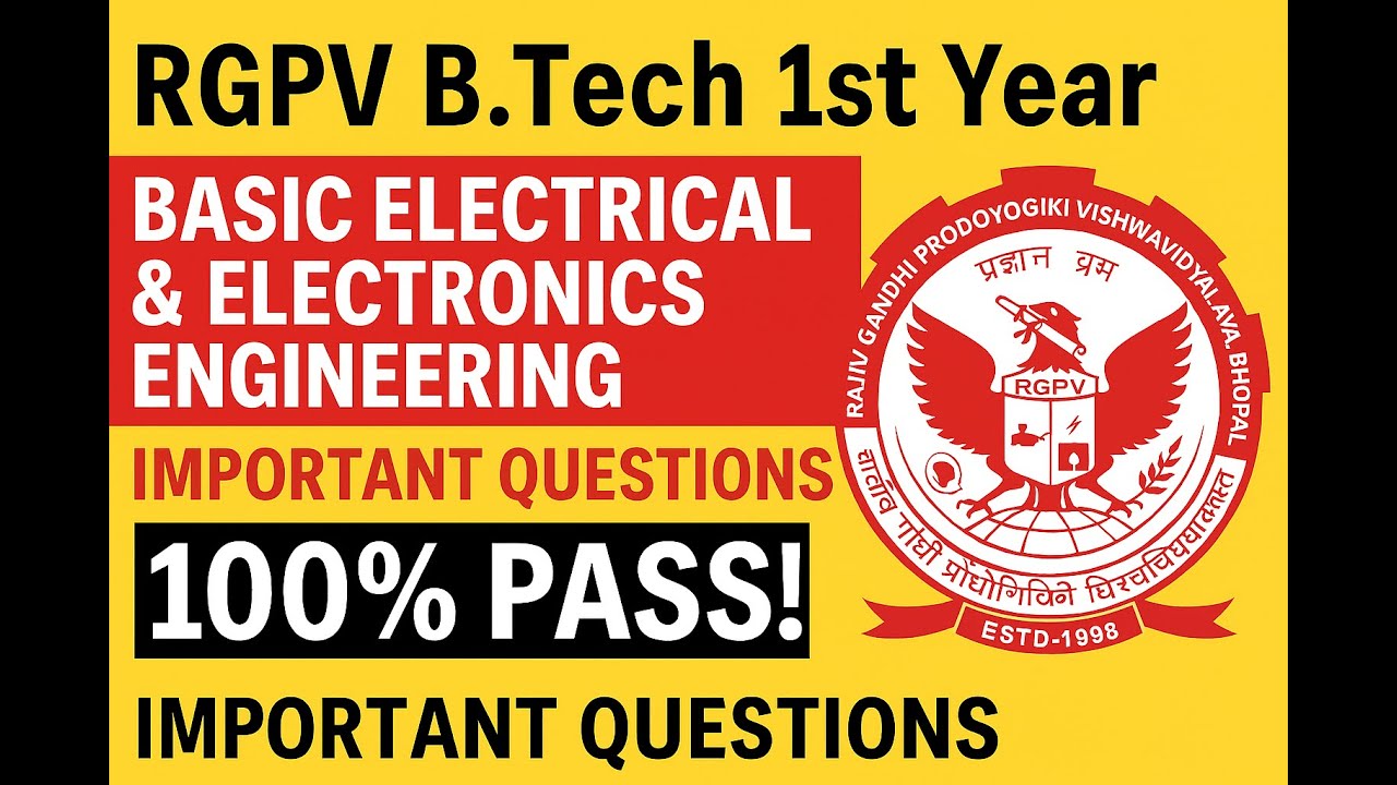 RGPV BEEE important questions | rgpv basic electrical & electronics ...