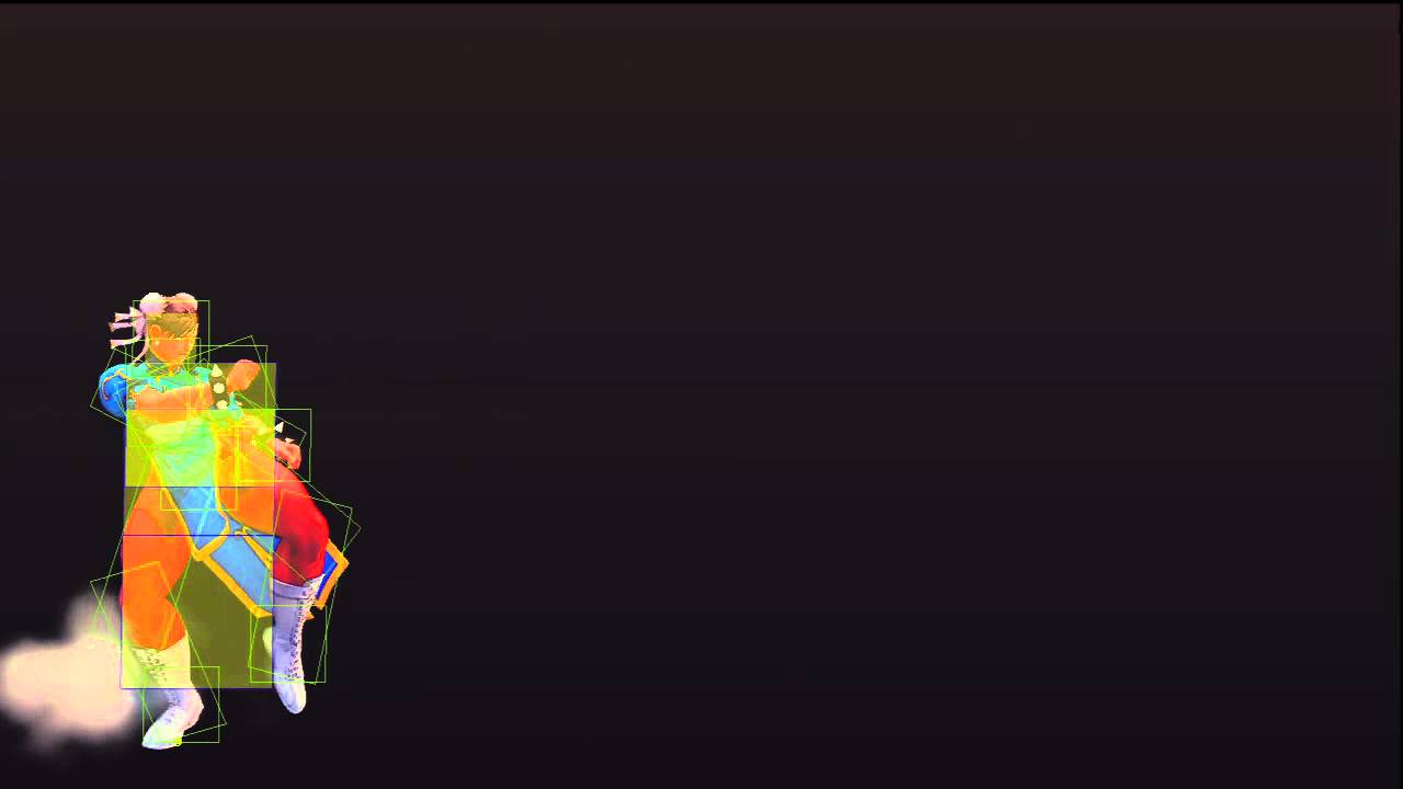 SSF4 Chun li's HYAKURETSU KYAKU (LIGHTNING LEGS) hitboxes - YouTube