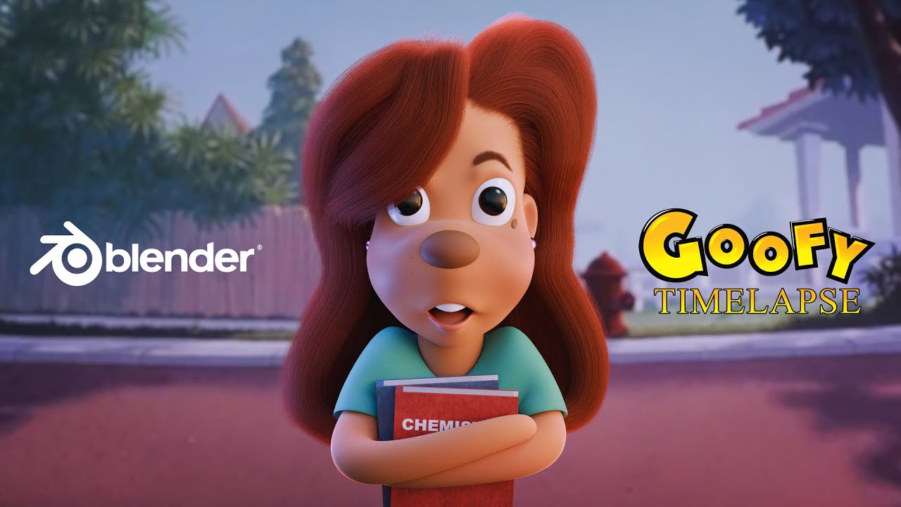 😍 Roxanne from 'A Goofy Movie' | Another Goofy Timelapse in Blender ...