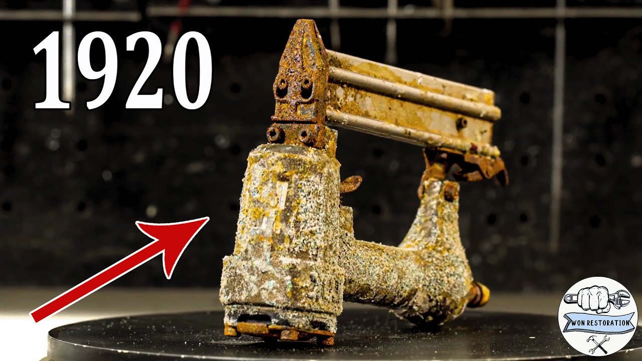 Reviving a 1920s Rusted Pneumatic Nailer | Vintage Tool Restoration at ...