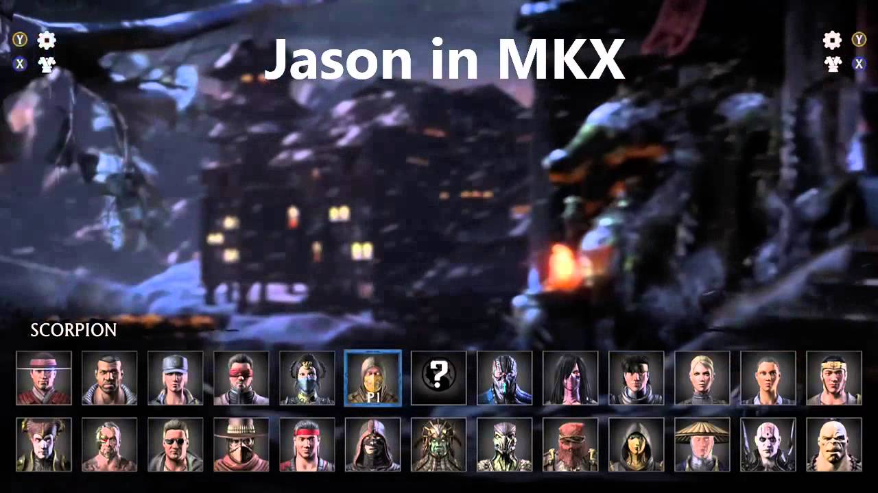 Jason Glitch in MKX characters select screen - YouTube