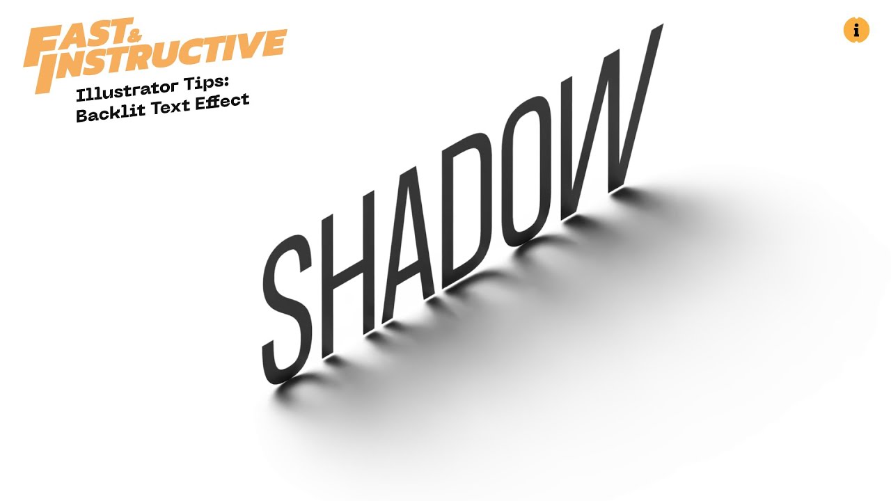 #IllustratorTips: Backlit Text Effect #FastandInstructive - YouTube