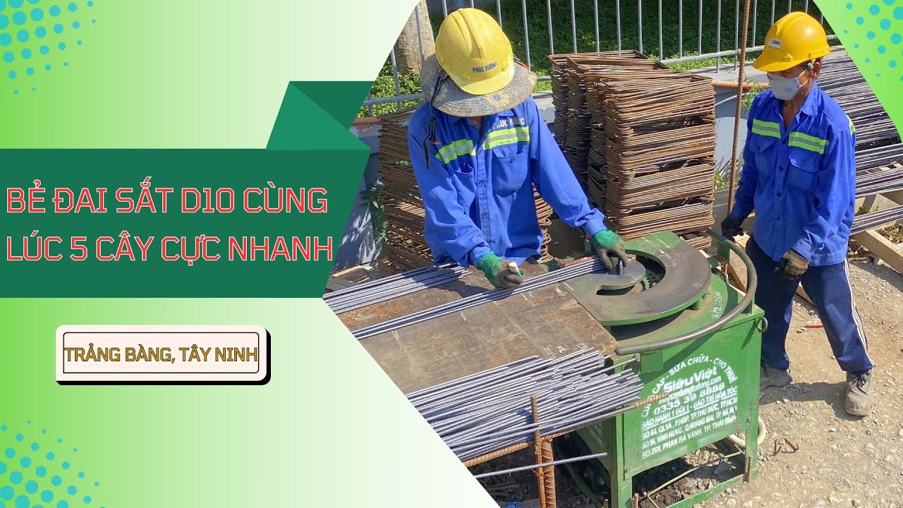 Máy uốn sắt phi 16 | B16 Nhật Bản | Điện 380V, 3 Pha - Bẻ đai cùng lúc ...