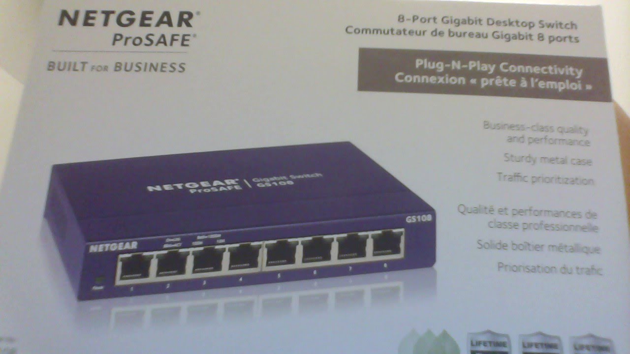 Netgear prosafe gs108 unboxing - YouTube