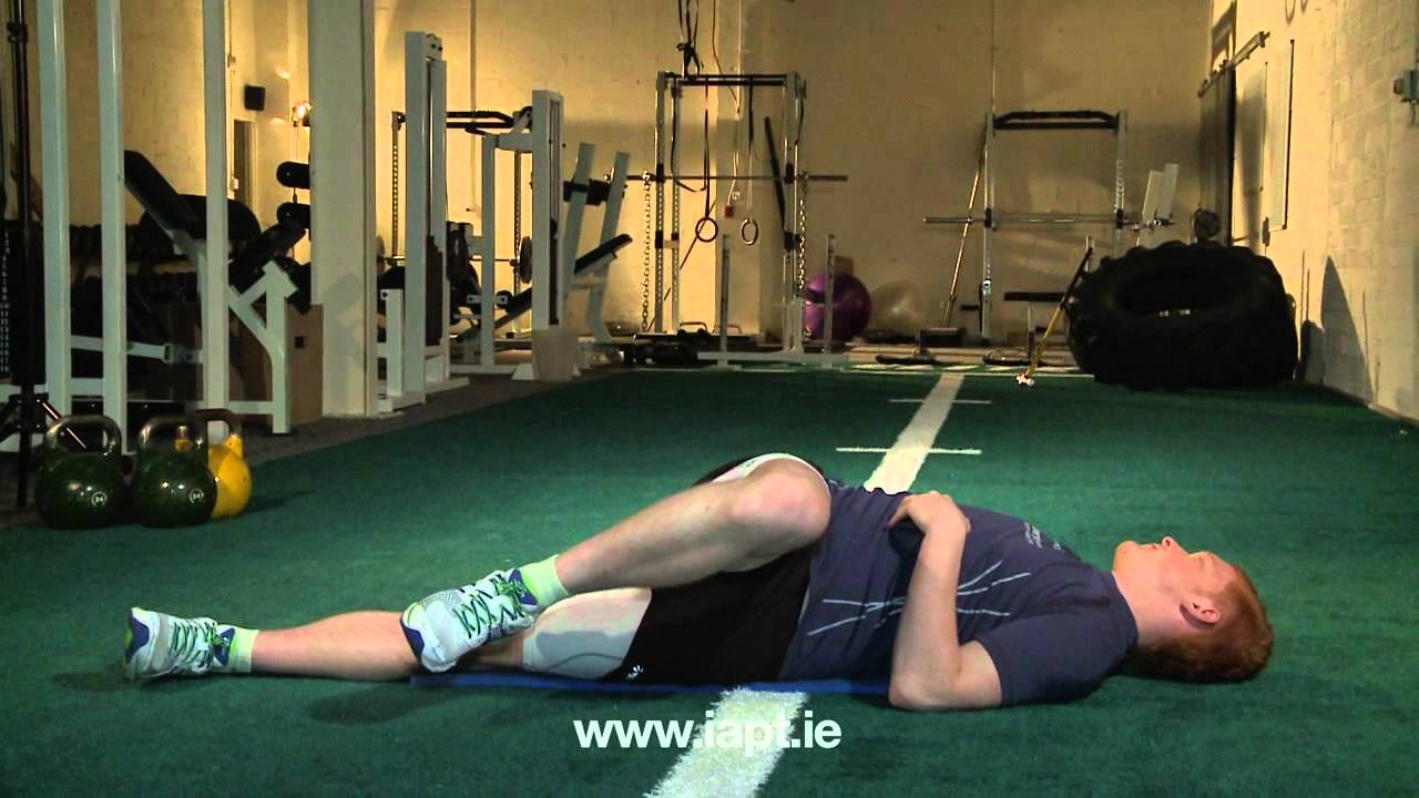 static glute muscle stretch - YouTube