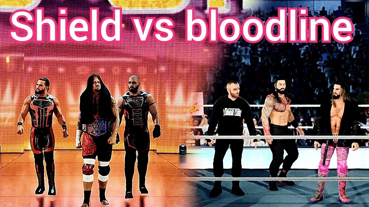 WWE 2K24 THE BLOODLINE VS THE SHIELD REUNITE TAG TEAM MATCH - YouTube