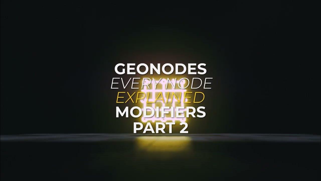 [BLENDER PACK] Geonodes Modifier | part 2 - YouTube