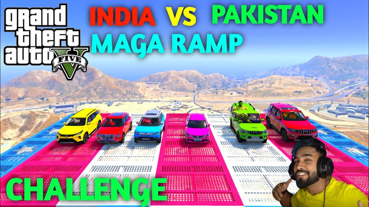 GTA 5 MAGA RAMP CHALLENGE INDIA VS PAKISTAN || MAGA RAMP CHALLENGE ...