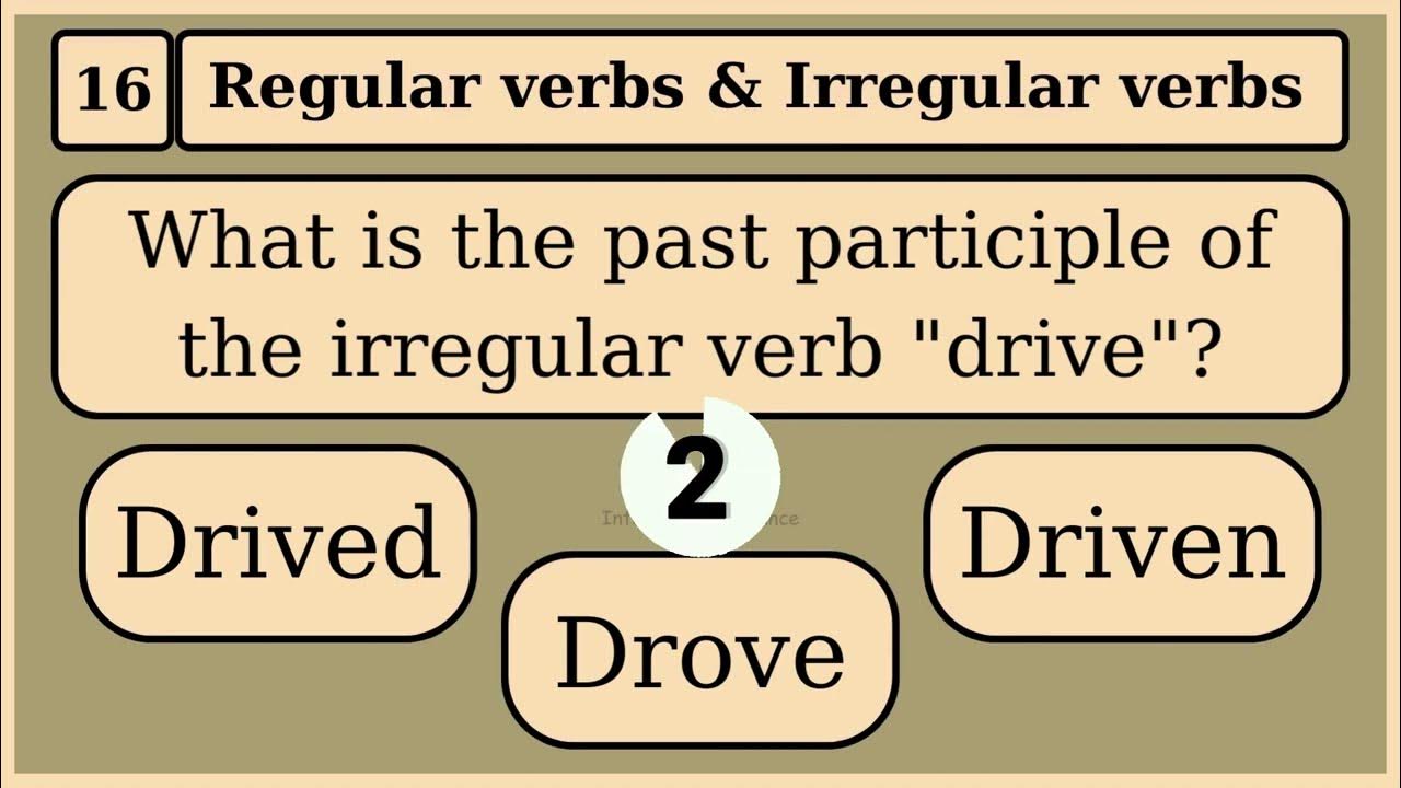 Regular verbs & Irregular verbs | Regular & Irregular Verbs Test ...