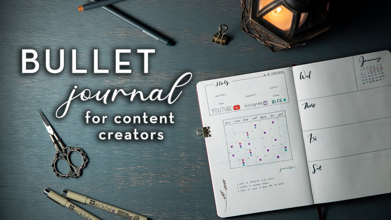 January 2020 Bullet Journal for Bloggers & Content Creators - YouTube
