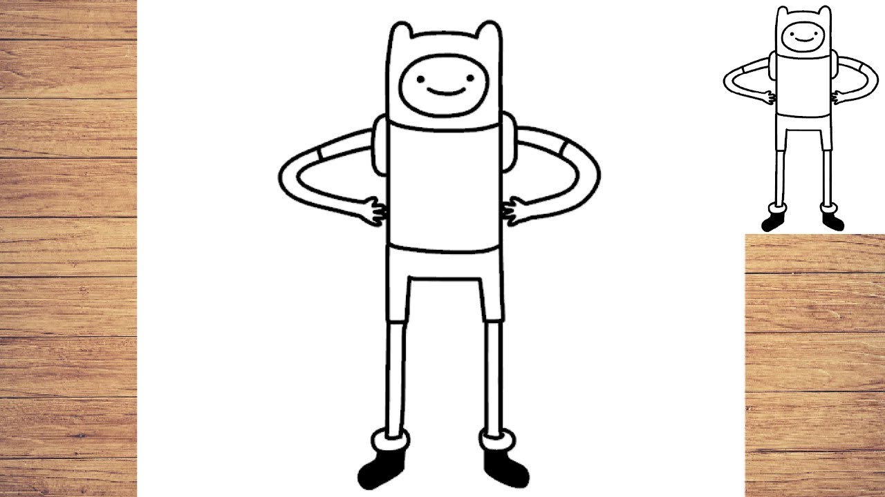 How to draw Finn from Adventure Time - YouTube