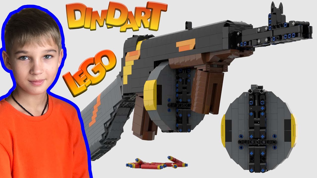 Tommygun drumgun working LEGO toy model replica - YouTube
