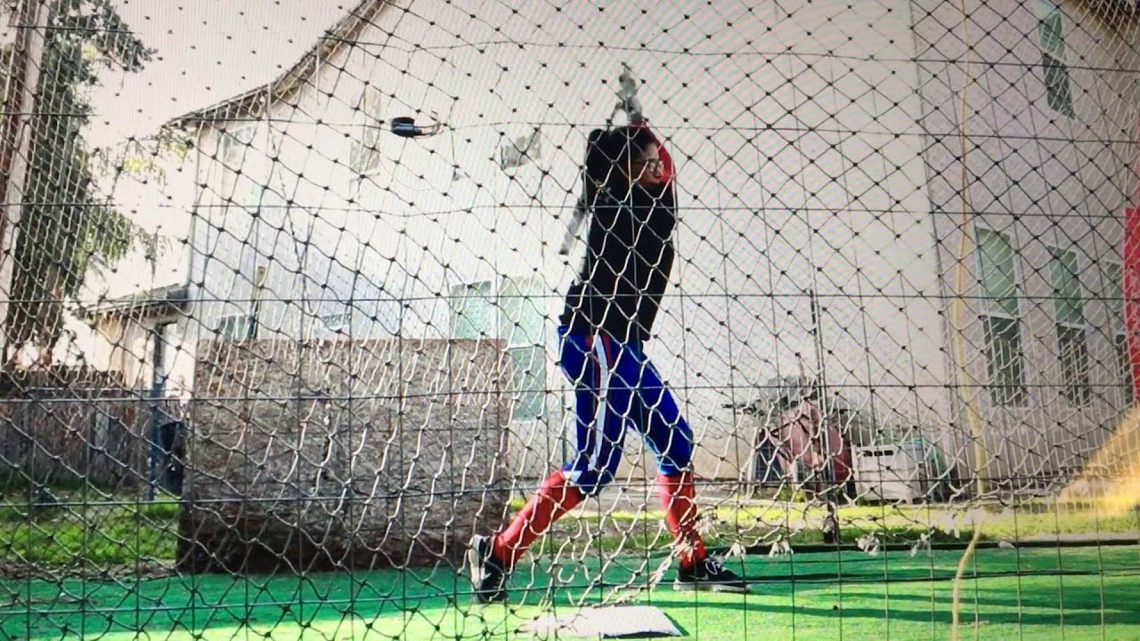 Good Side View Cage Hitting - YouTube