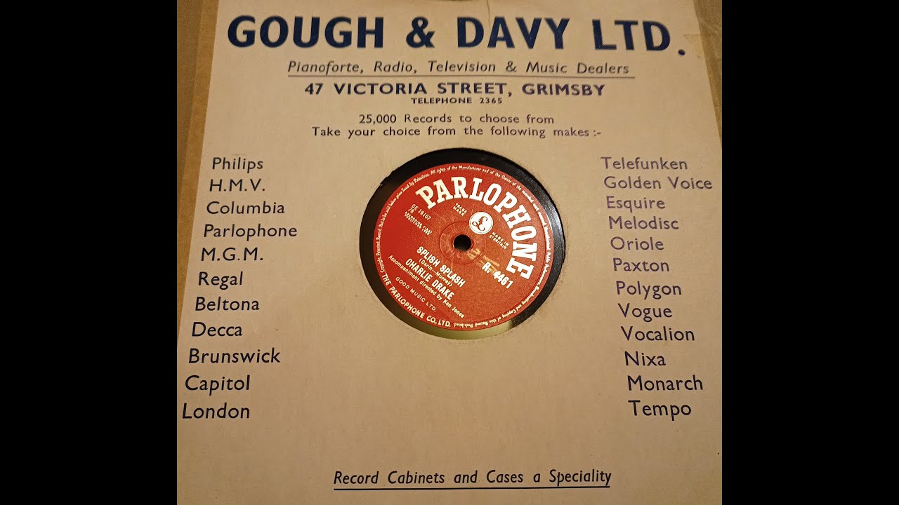 Splish Splash - Charlie Drake - 78rpm - YouTube