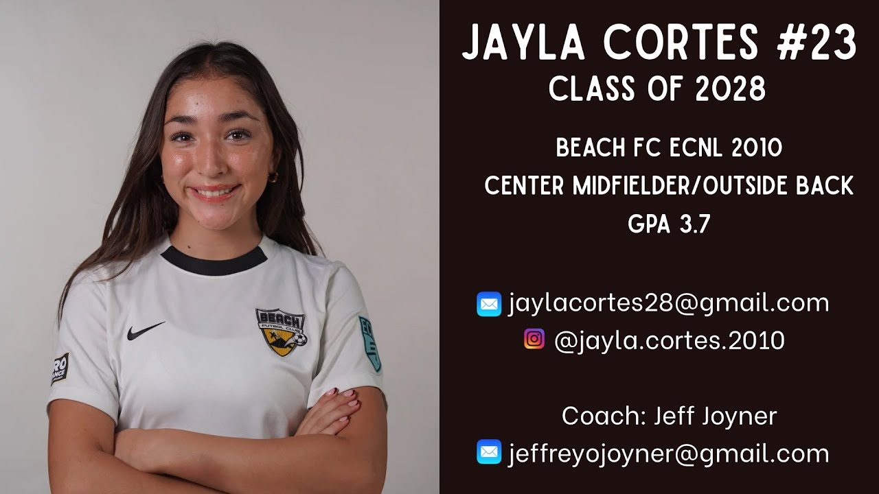 Jayla Cortes | Fall 2025 vs. Utah Royals | Center Midfielder | Beach FC ...