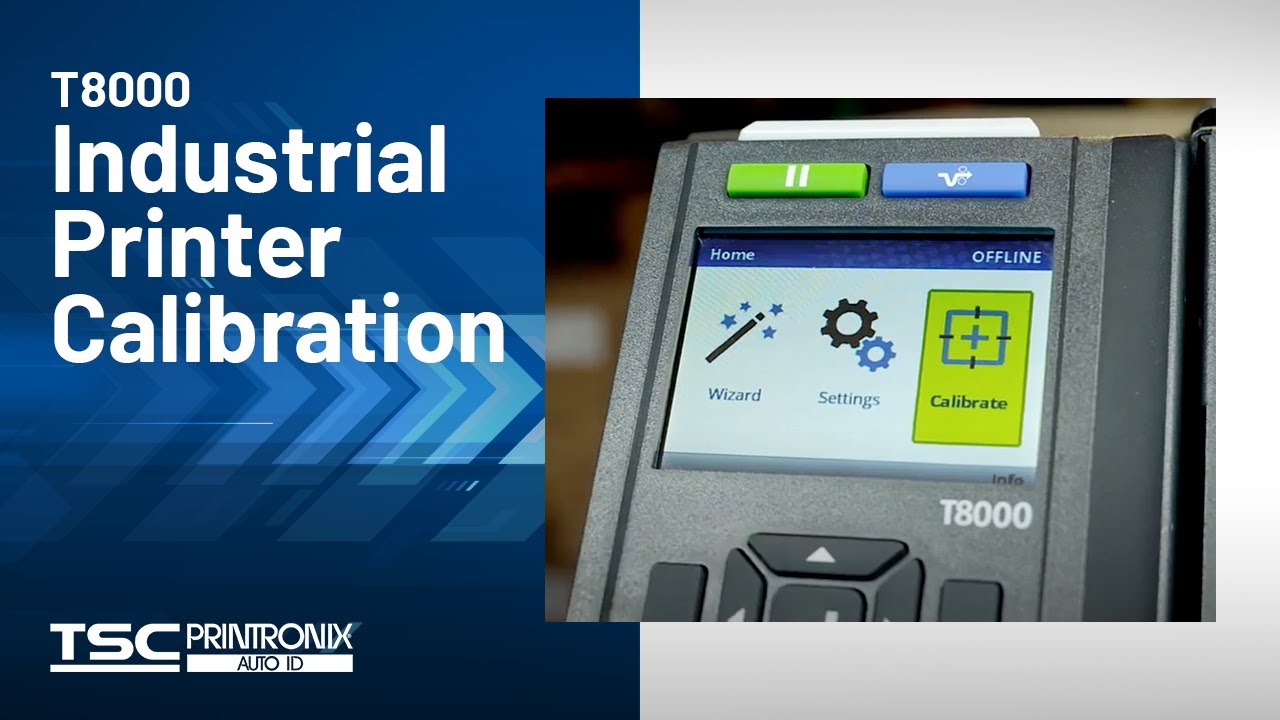 Printronix Auto ID T8000 Industrial Printer Calibration - YouTube