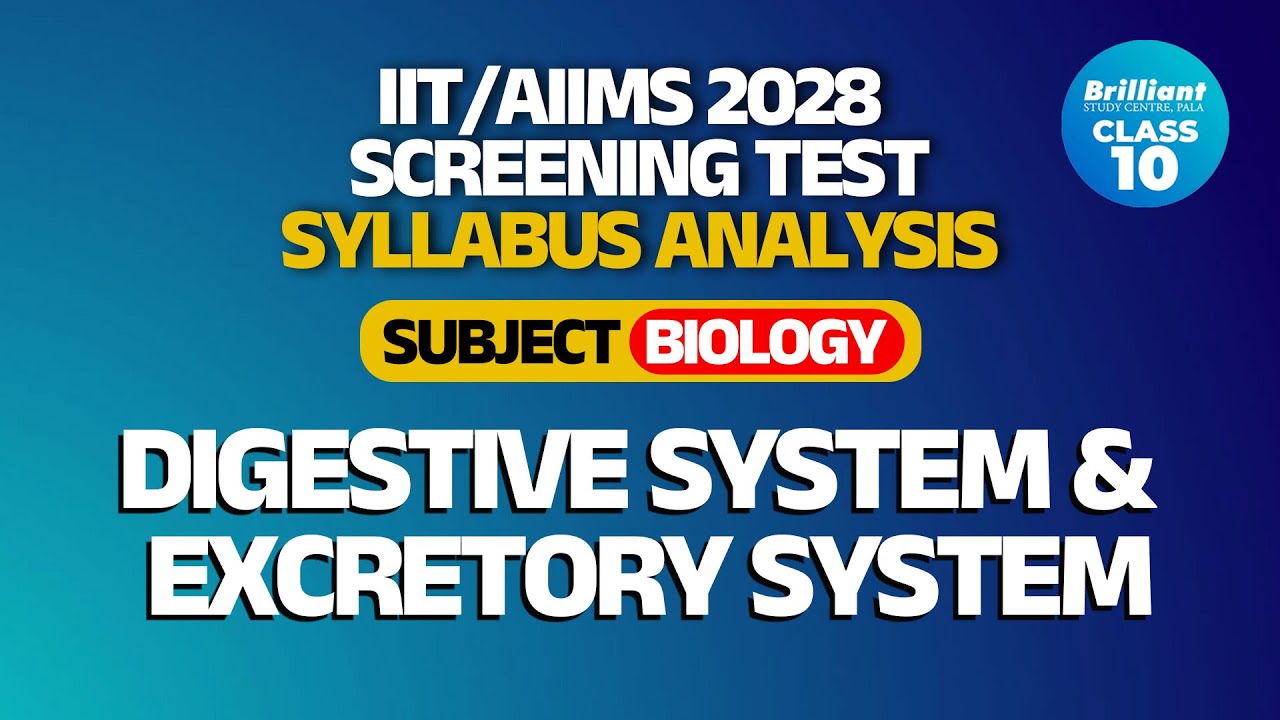 IIT/AIIMS 2028 Screening Test | Syllabus - Content Analysis | BIOLOGY ...
