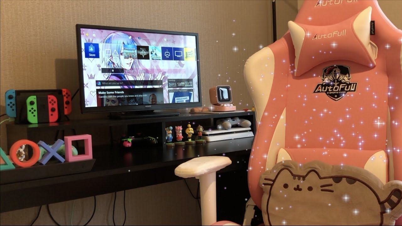 MY GAMING SETUP 💗 Nintendo Switch and PS4 - YouTube