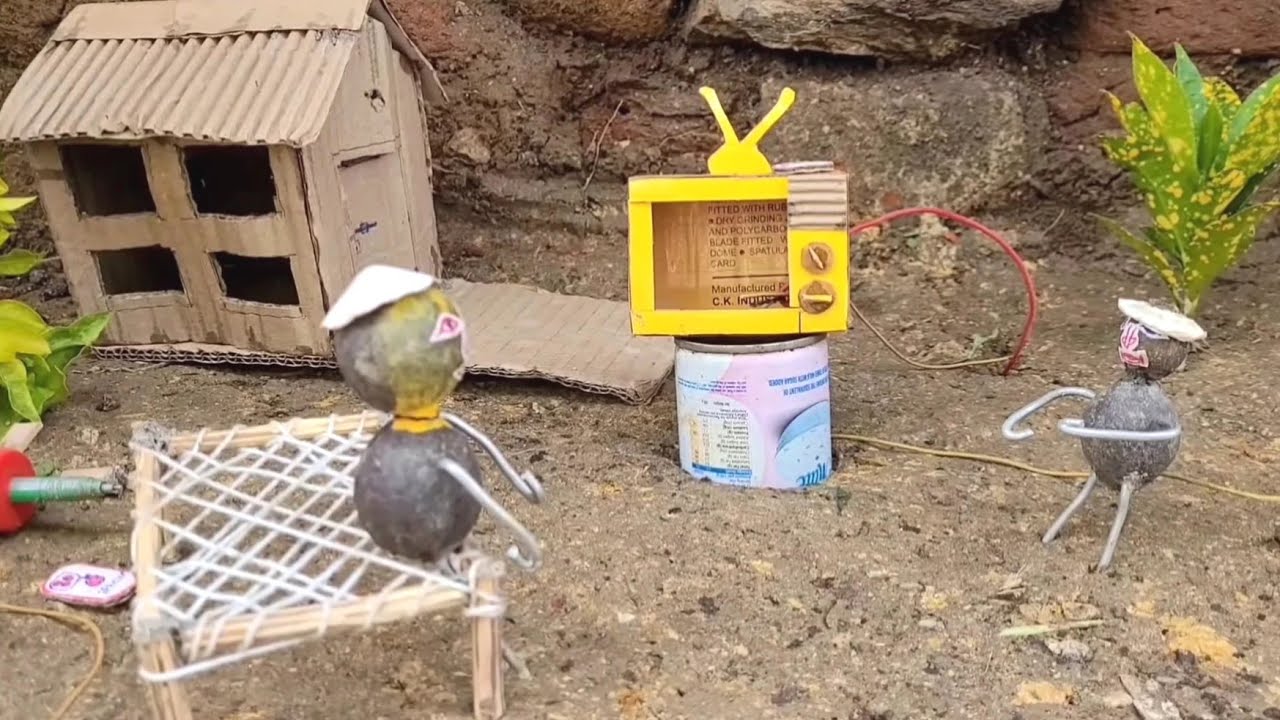 DIY Mini Tractor Fixes Hard Soil 🌾 | Tiny Village Farming Setup - YouTube