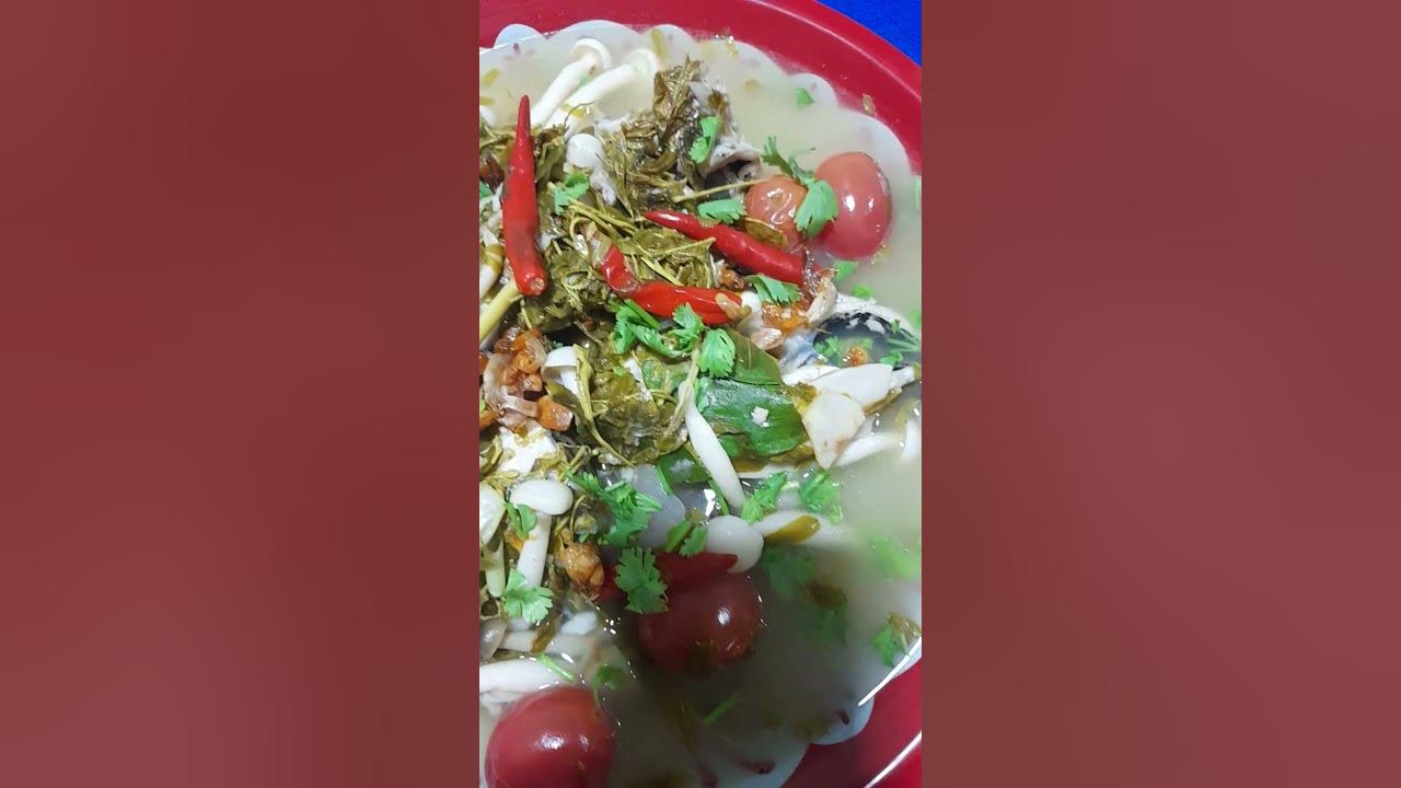 แซ่บ ต้มปลายอดมะขามอ่อน Cooking Food อาหาร แม่ปูครัวบ้านซัด Youtube