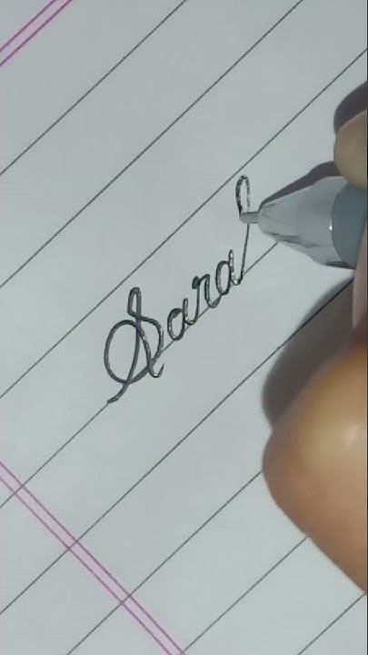 Name SARAH in cursive writing #calligraphy - YouTube