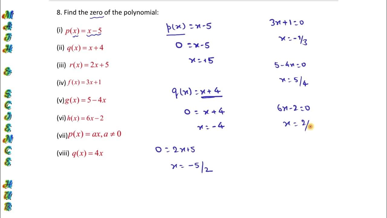 R S aggarwal | Solution( 08) | Class-09 | Chapter 2B | polynomial - YouTube
