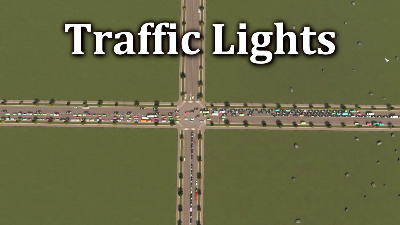 Traffic Lights vs Roundabout Cities Skylines - YouTube