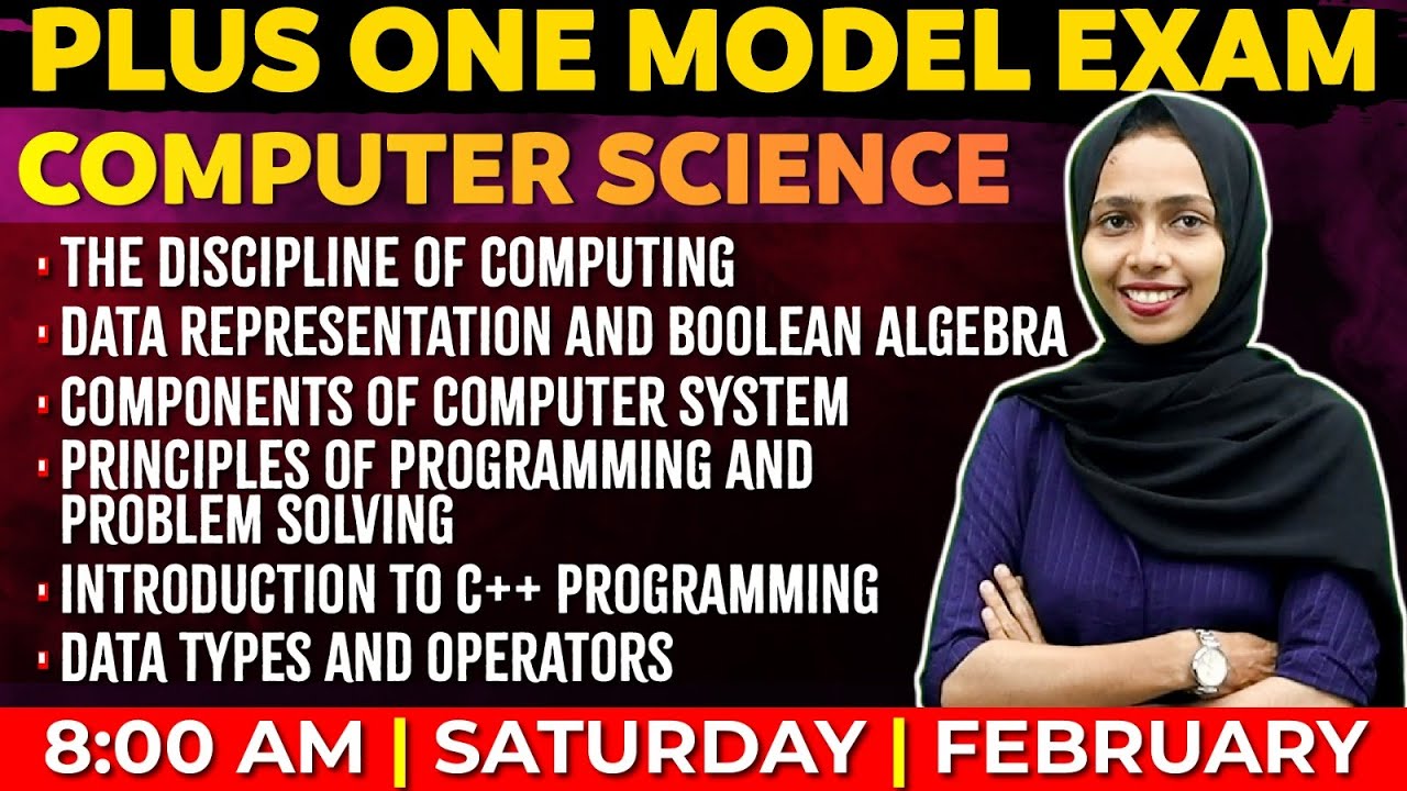 Plus one Computer Science Model Exam | Chapter 1,2,3,4,5,6 | 6 Chapters ...