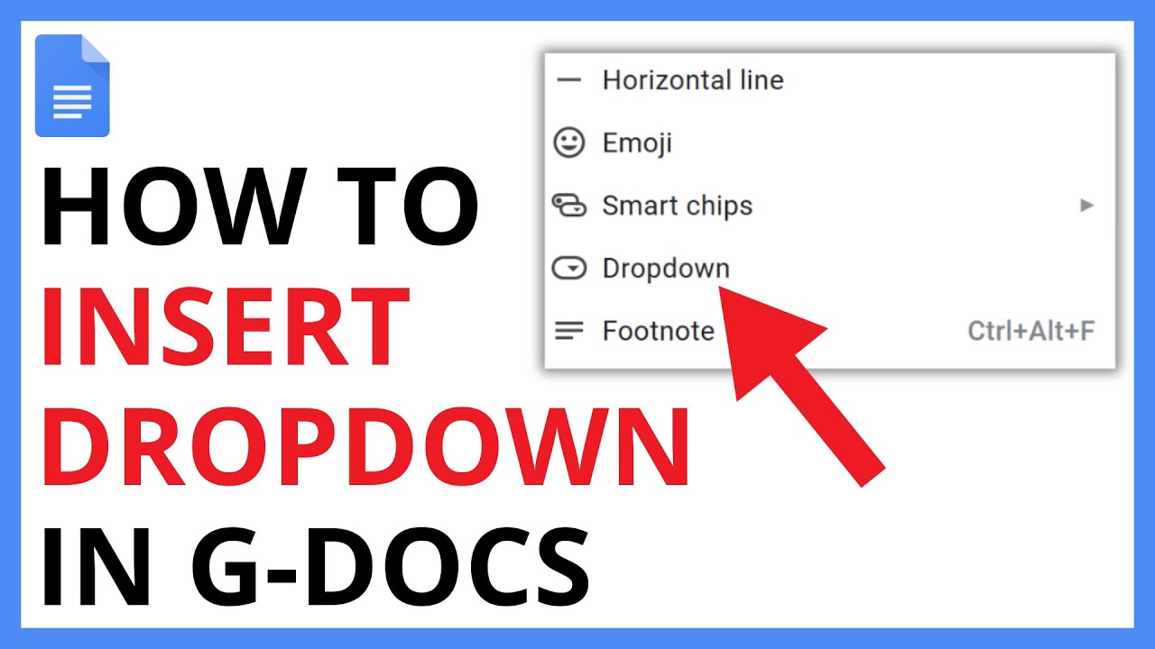 How to Insert Dropdown in Google Docs [SIMPLE GUIDE] - YouTube