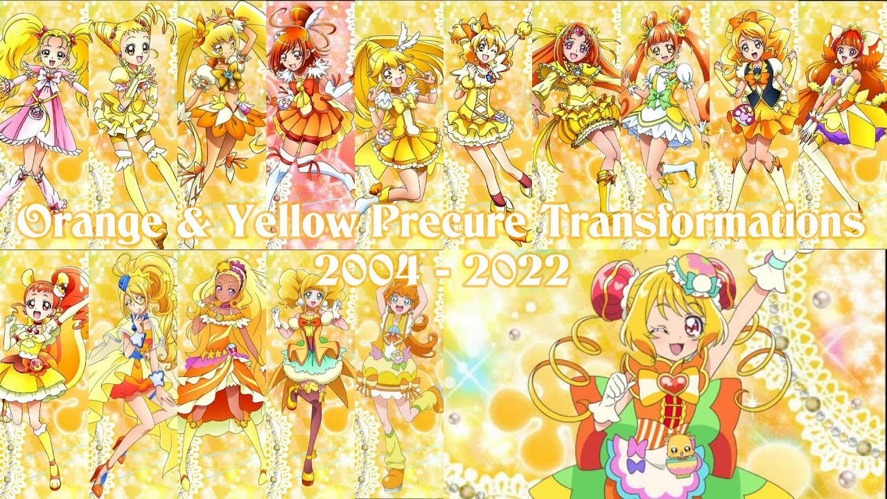 Orange X Yellow Precure Transformations 2004 2022 Youtube
