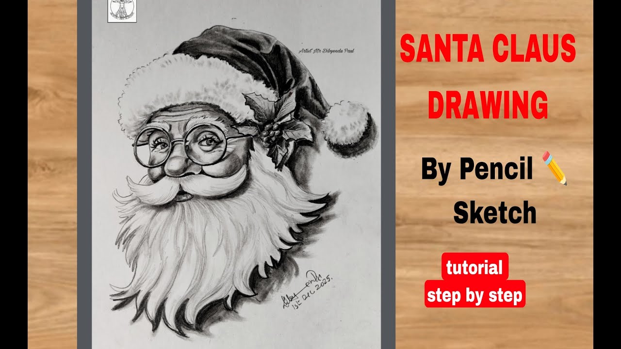 How to draw Santa Claus/ Christmass sketch tutorial. - YouTube