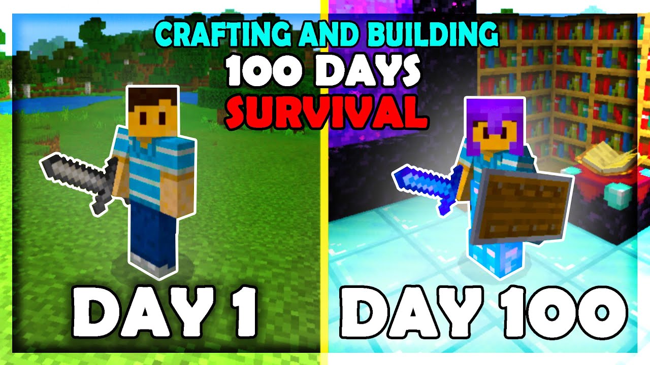 I SURVIVED 100 Days in Crafting and Building - Part 1 - YouTube
