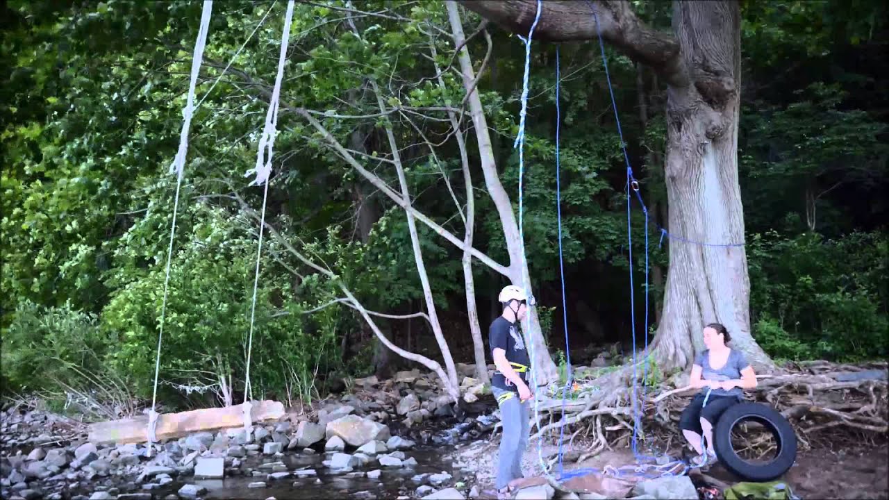 Stop Motion: Tree Swing Installation - YouTube