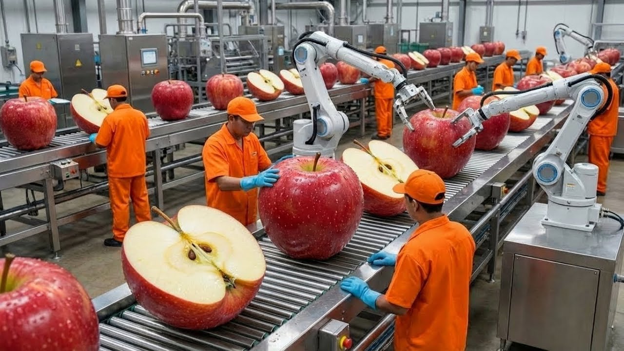 Inside a Modern Apple Factory: From Farm to Fresh Dessert (The Whole ...