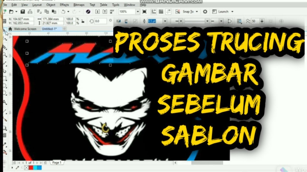 Proses Trucing gambar sebelum Sablon / #vectordrawing #sablon # ...