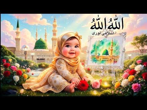 Allah Hu Allah Hu 💖 Hasbi Rabbi Jallallah | Cute Islamic Naat for Kids & Babies#islamiccartoon #baby