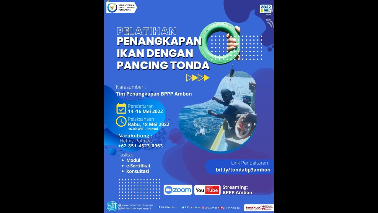 Pelatihan Online Penangkapan Ikan dengan Pancing Tonda BPPP Ambon - YouTube