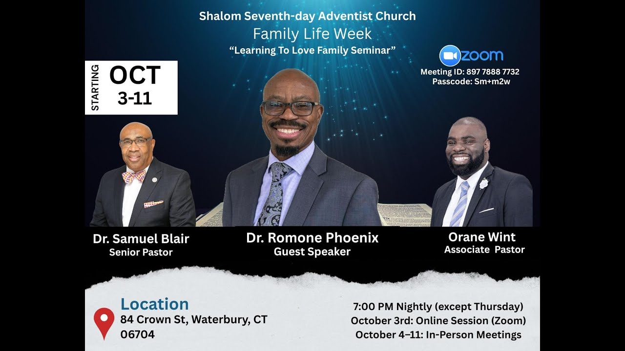 Family Life Week/Learning to Love Family Seminar~Dr.Romone Phoenix ...